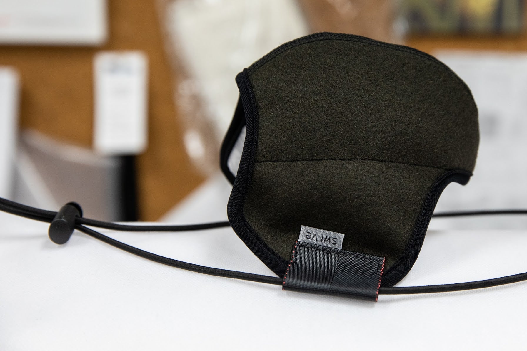 3 LAYER green felted wool MASK – swrve