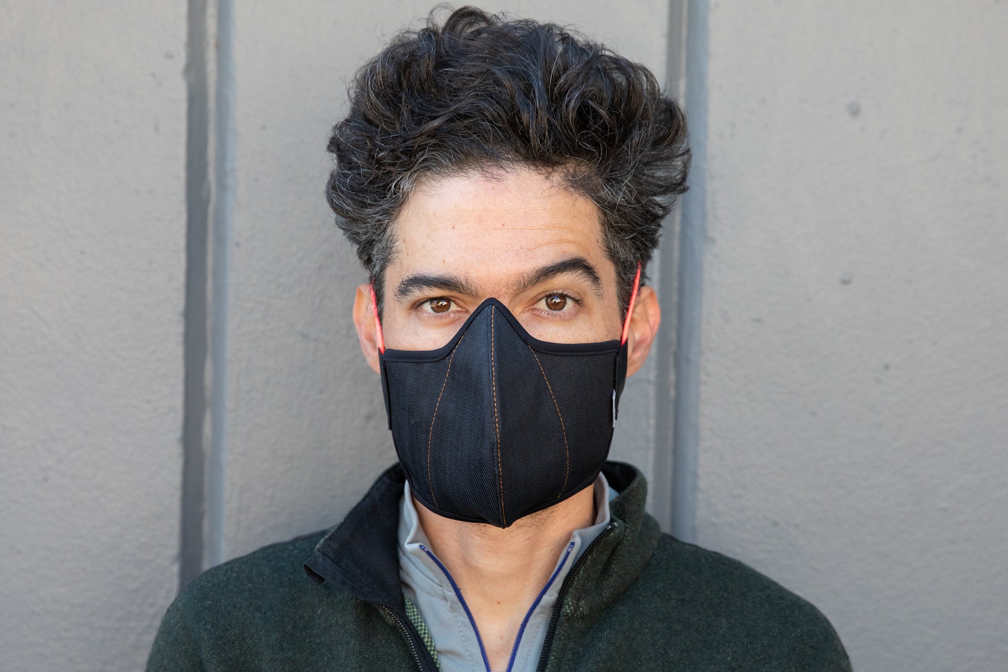 LONG midnight cotton denim MASK – swrve
