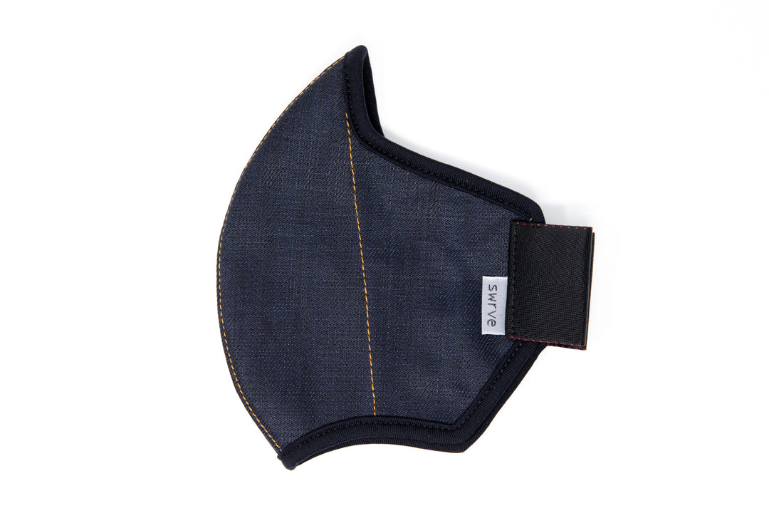 LONG midnight cotton denim MASK – swrve